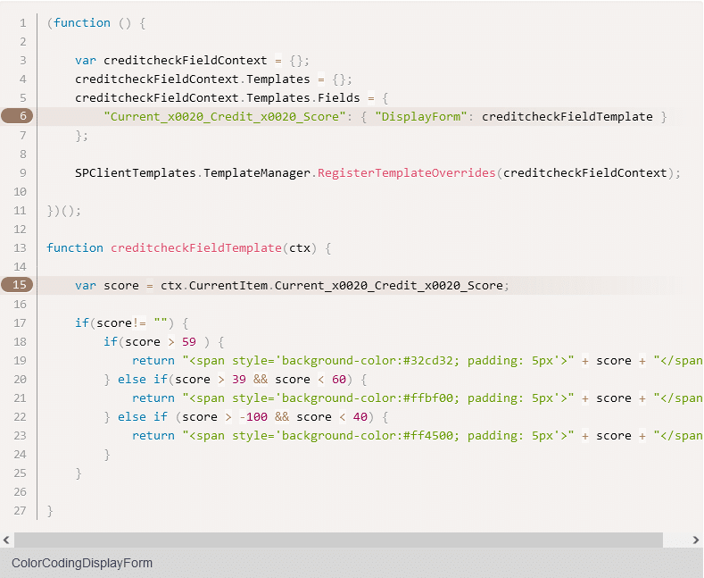 Color Code List Items In SharePoint 2013 Or Office 365 Display Form